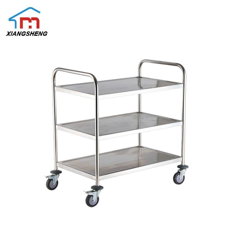 2, 3 tiers Round Tube Utility Trolley Cart